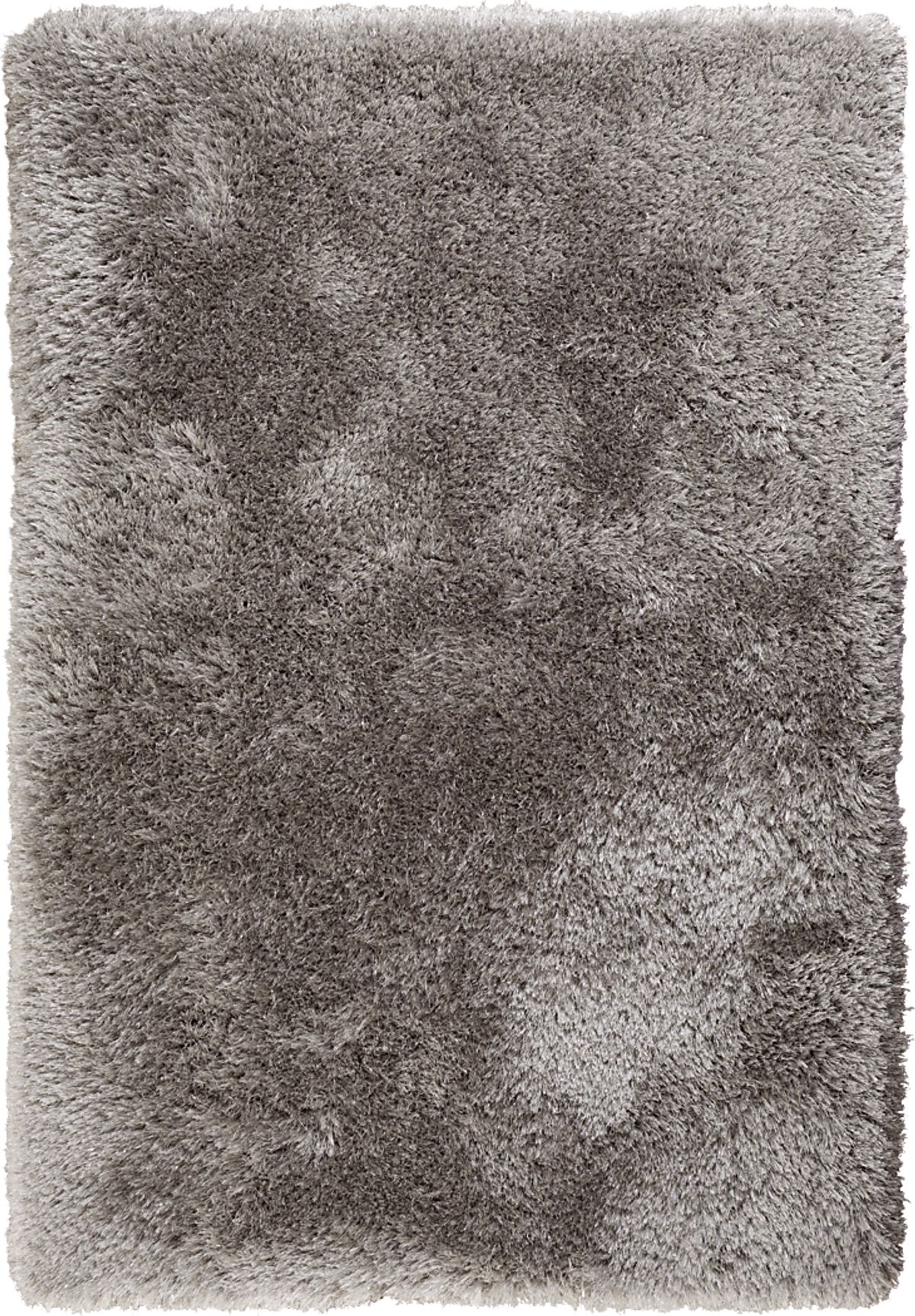 Sparkle Shag Platinum Beige Rug | Rooms to Go