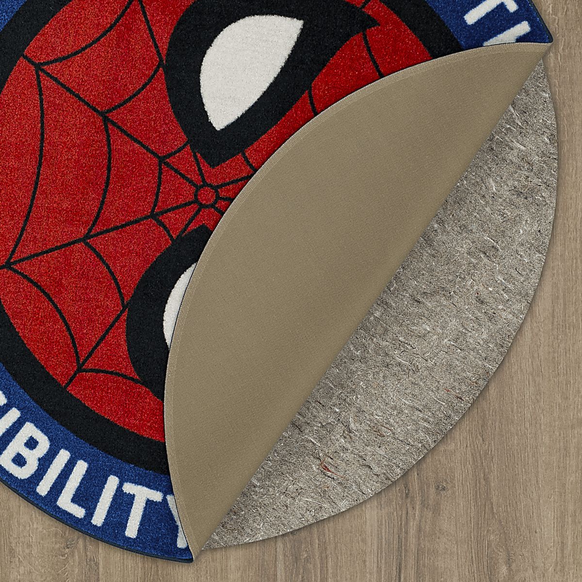 Marvel Spiderman Power Red Polyester Fabric Rug | Rooms to Go