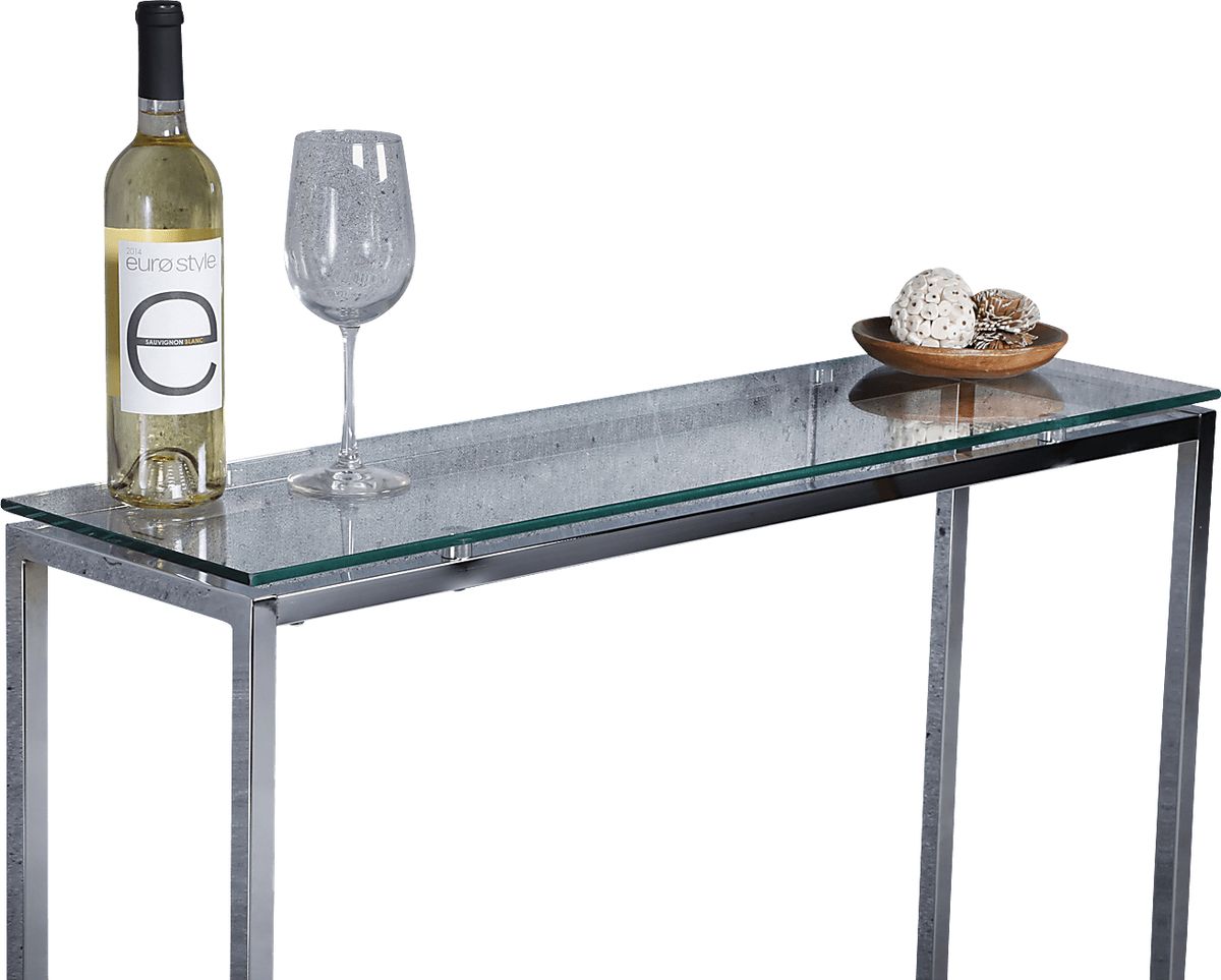 Spidersys Silver Gray Console Table | Rooms to Go
