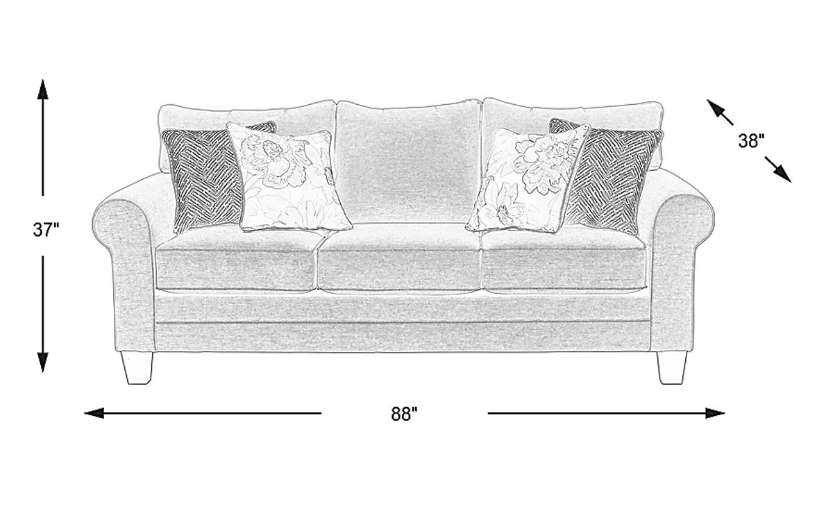 Spring Blooms Beige Polypropylene Fabric Sofa | Rooms to Go