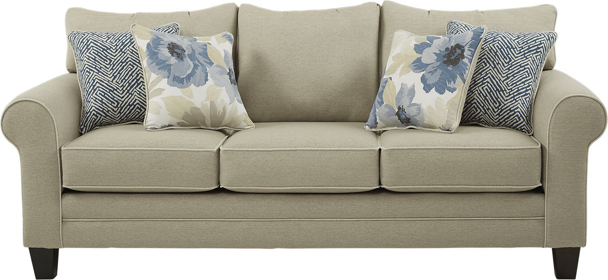 Spring Blooms Beige Polypropylene Fabric Sofa | Rooms to Go