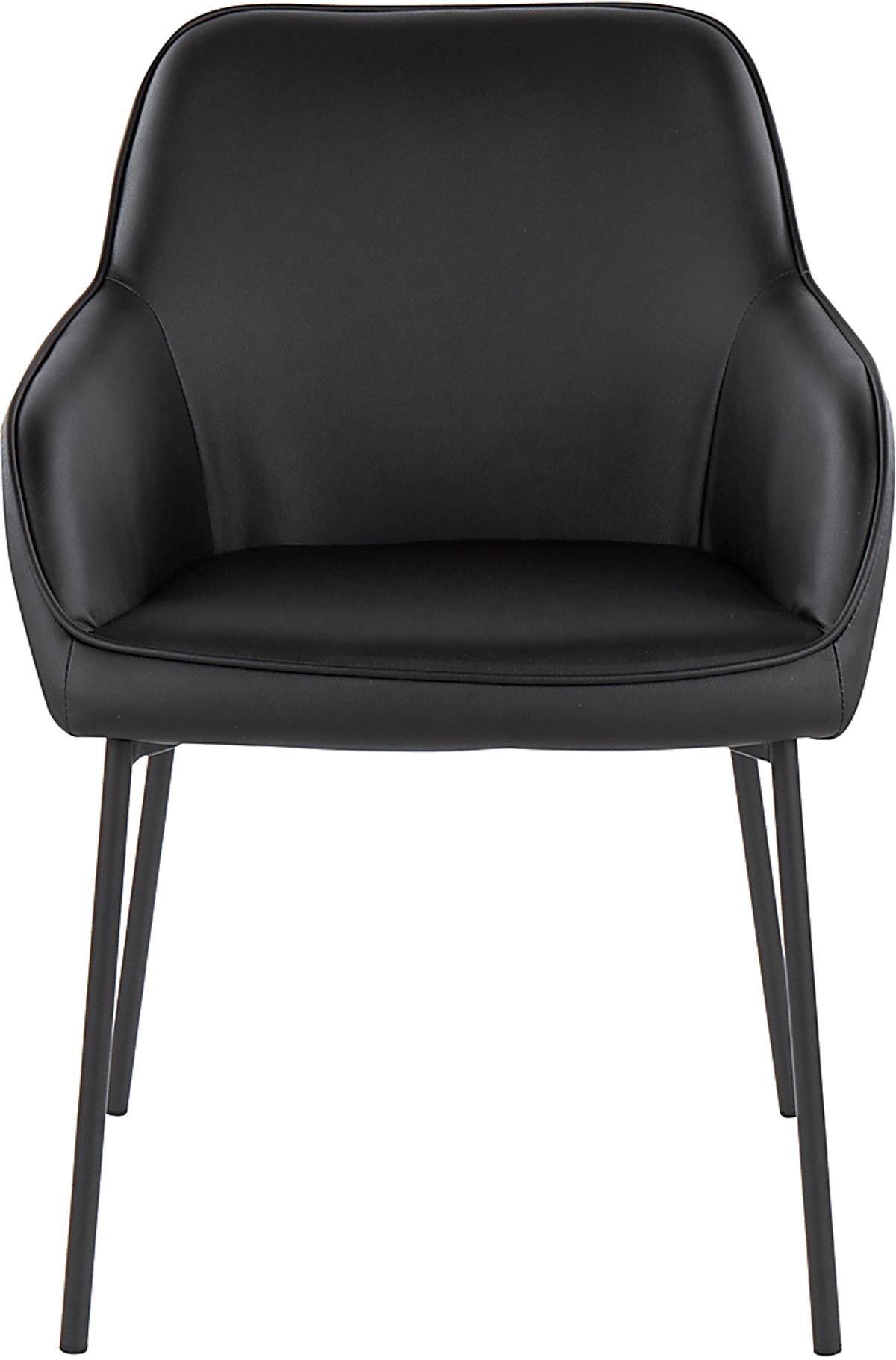 Springmire II Black Polyurethane Fabric Arm Chair | Rooms to Go
