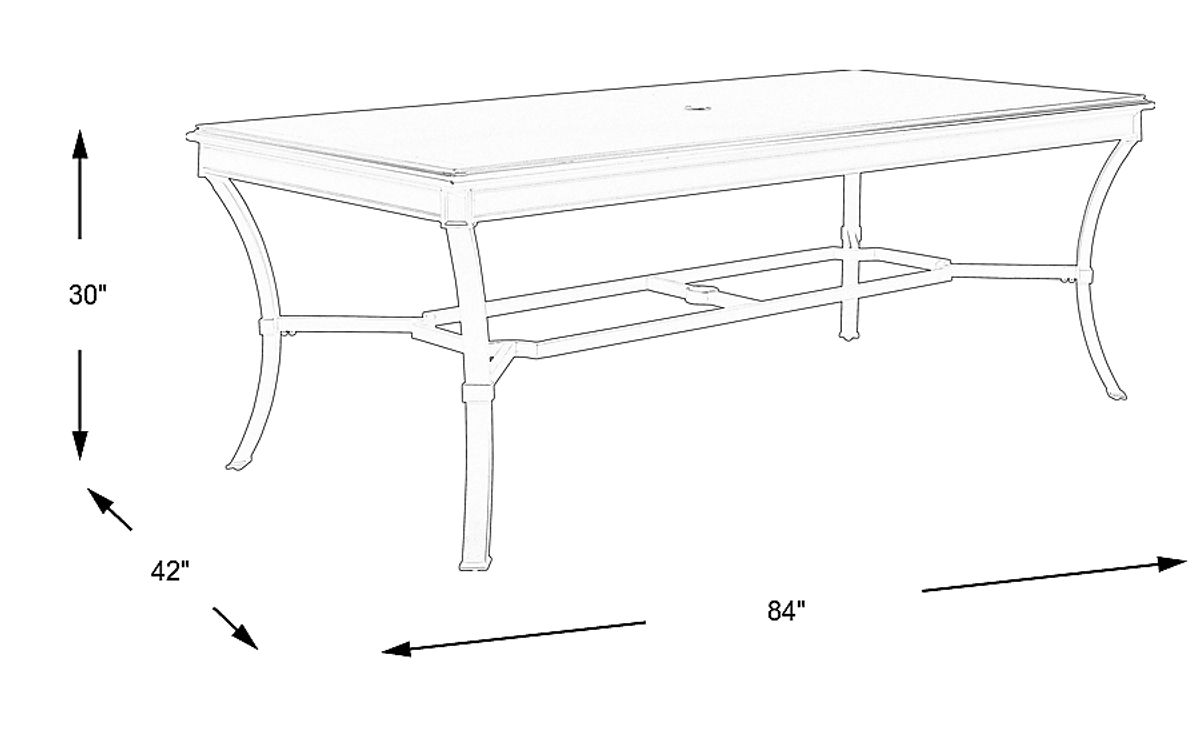 Fifth & Shore St Laurent Mocha Aluminum Outdoor Dining Table | Rooms to Go