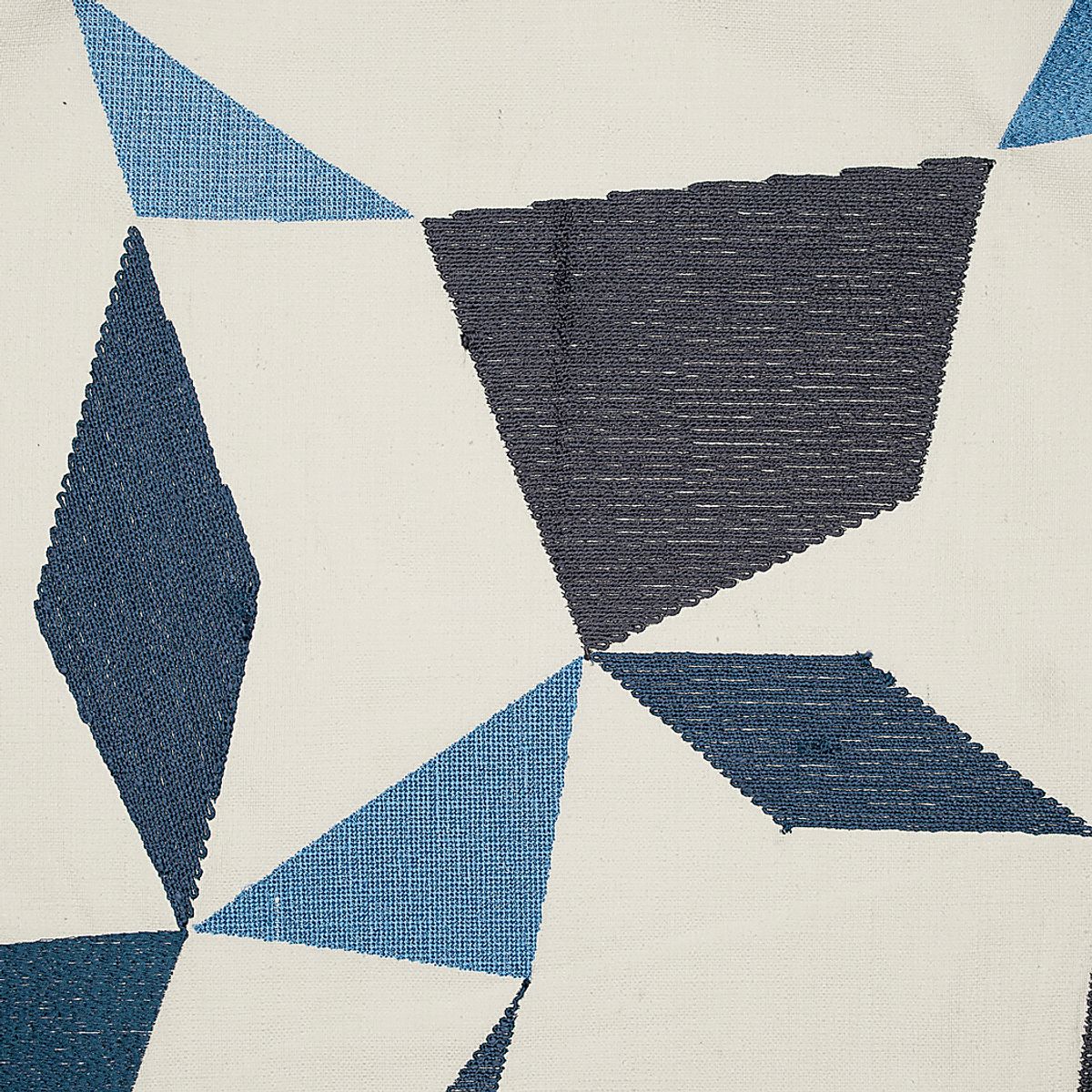 Ereet Blue,Ivory Beige,Blue Accent Pillow | Rooms to Go