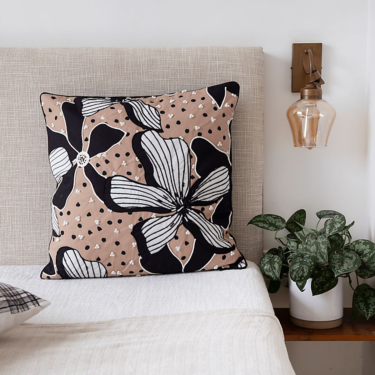 Keib Beige,Black Accent Pillow | Rooms to Go
