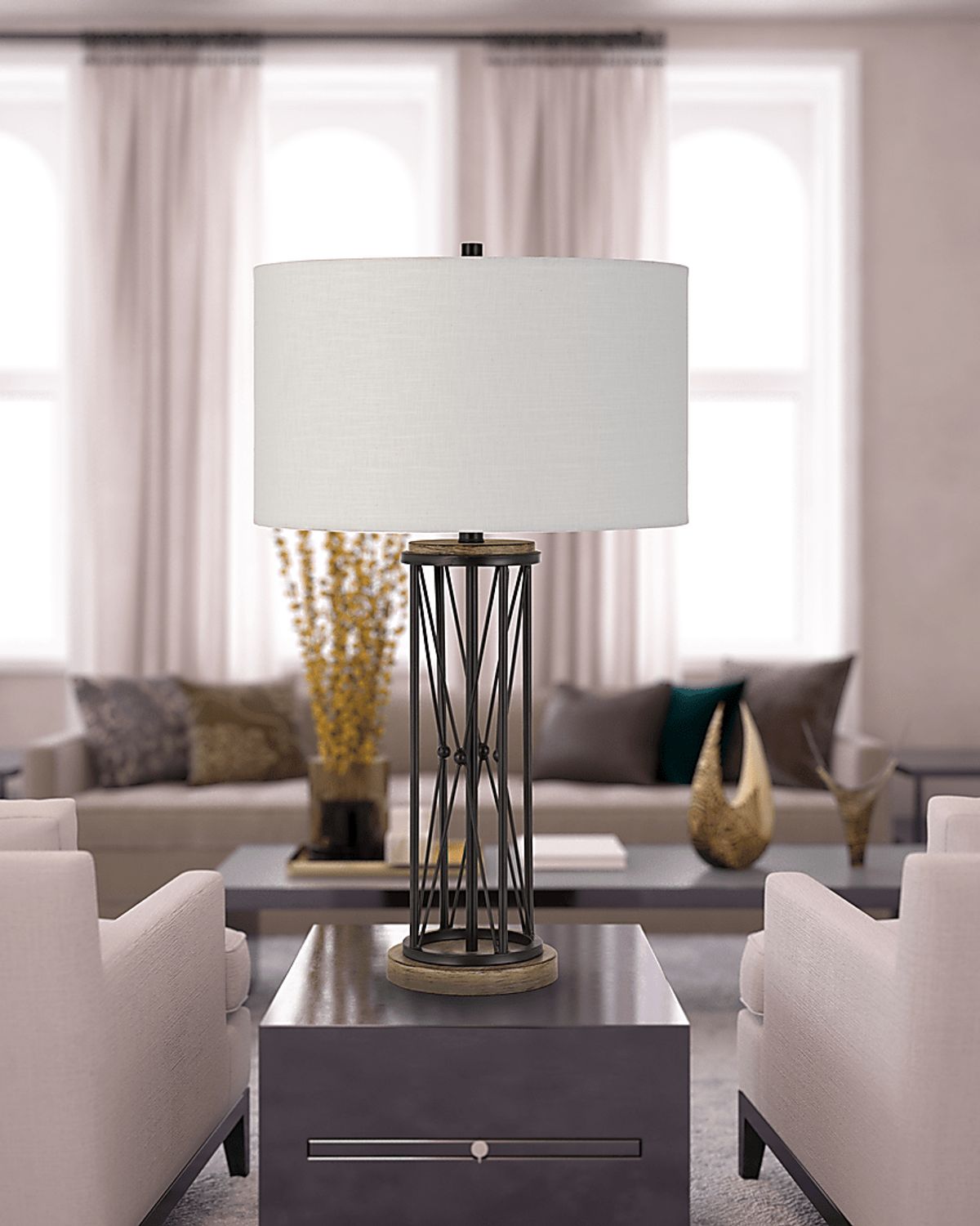 Staker Circle Black Table Lamp | Rooms to Go