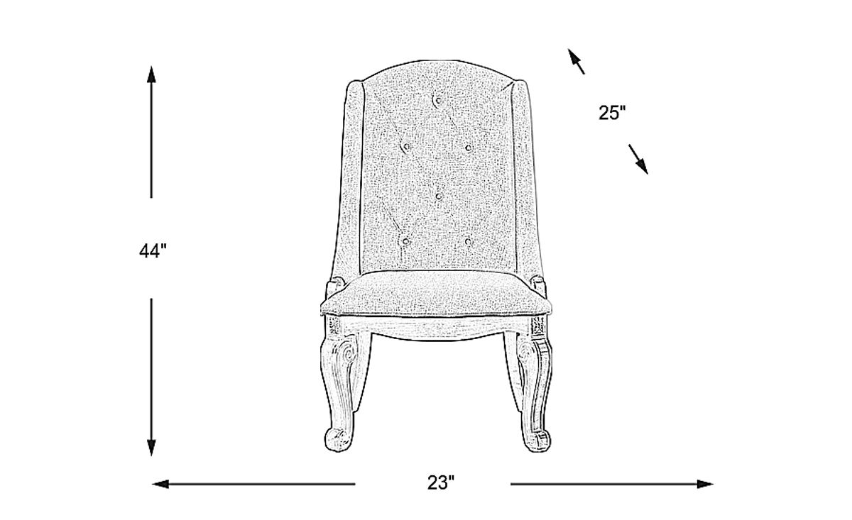 Stalton Estate White Polyester Fabric Side Chair | Rooms to Go