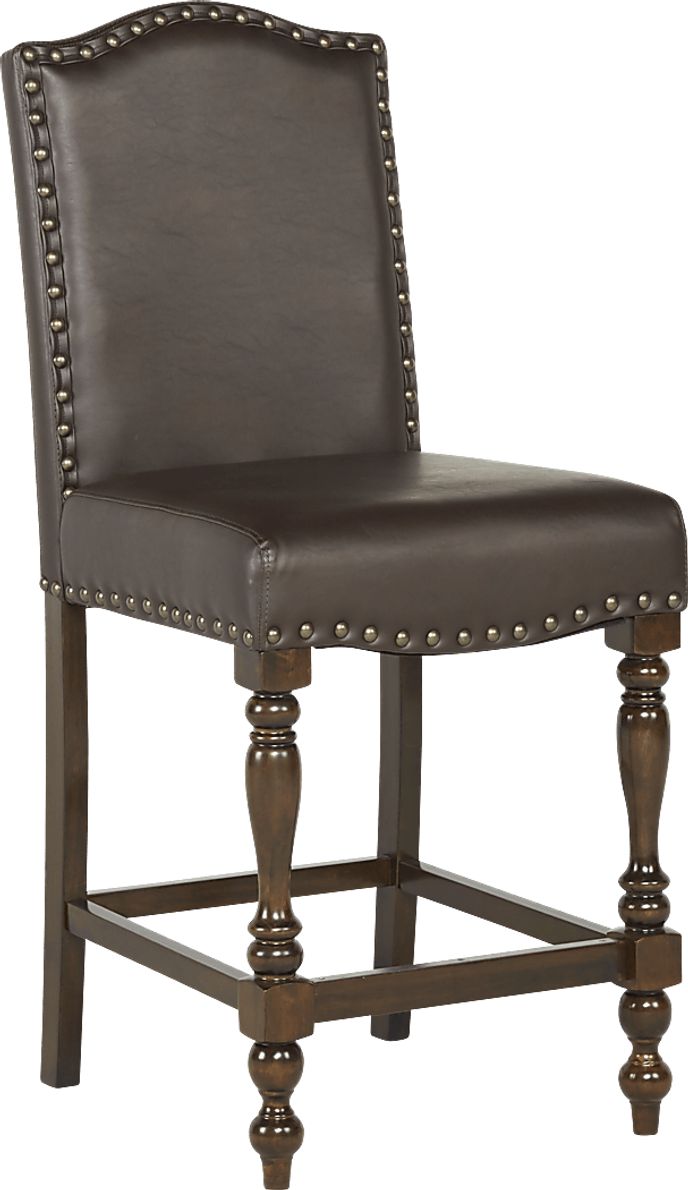 Stanton Cherry 5 Pc Counter Height Dining Room with Brown Stools ...