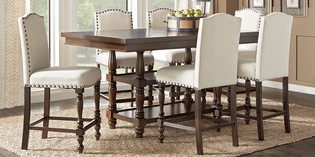 Stanton 7 Pc Dark Cherry Wood Brown Dining Room Set | Rooms to Go