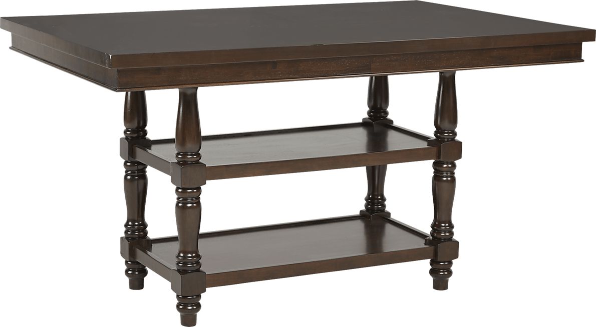 Stanton Dark Cherry Wood Counter Height Dining Table - Rooms To Go