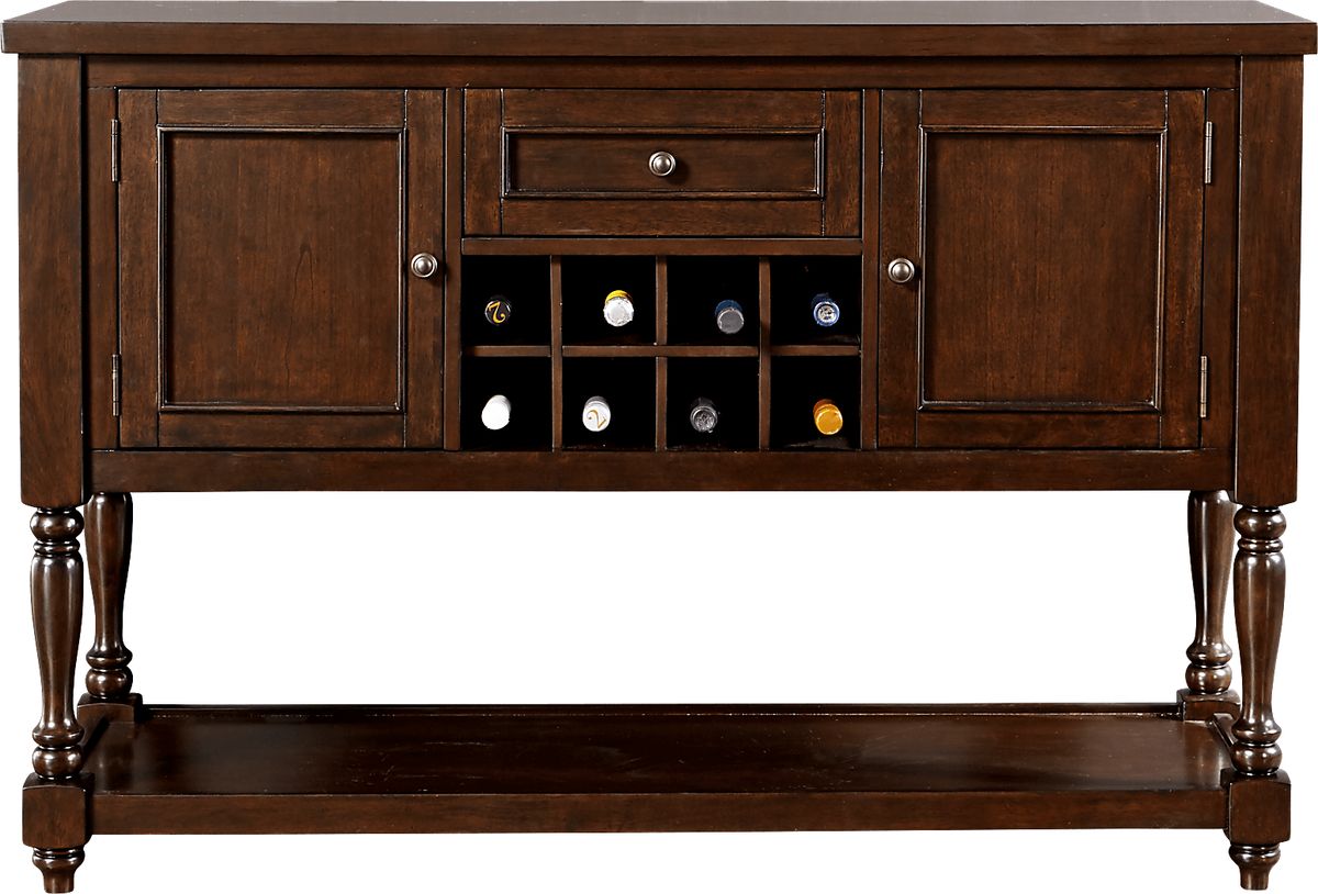 Stanton Dark Cherry Wood Server | Rooms to Go