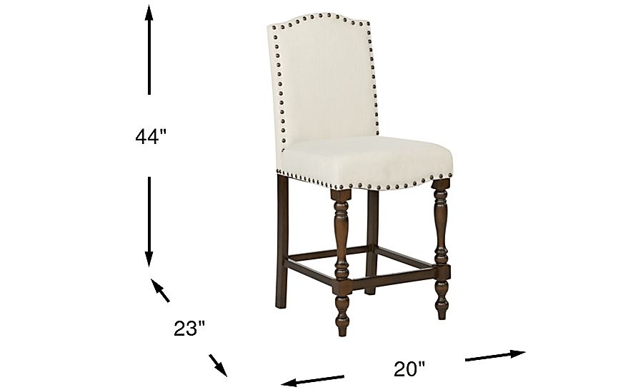 Stanton Ivory Counter Height Stool - Rooms To Go