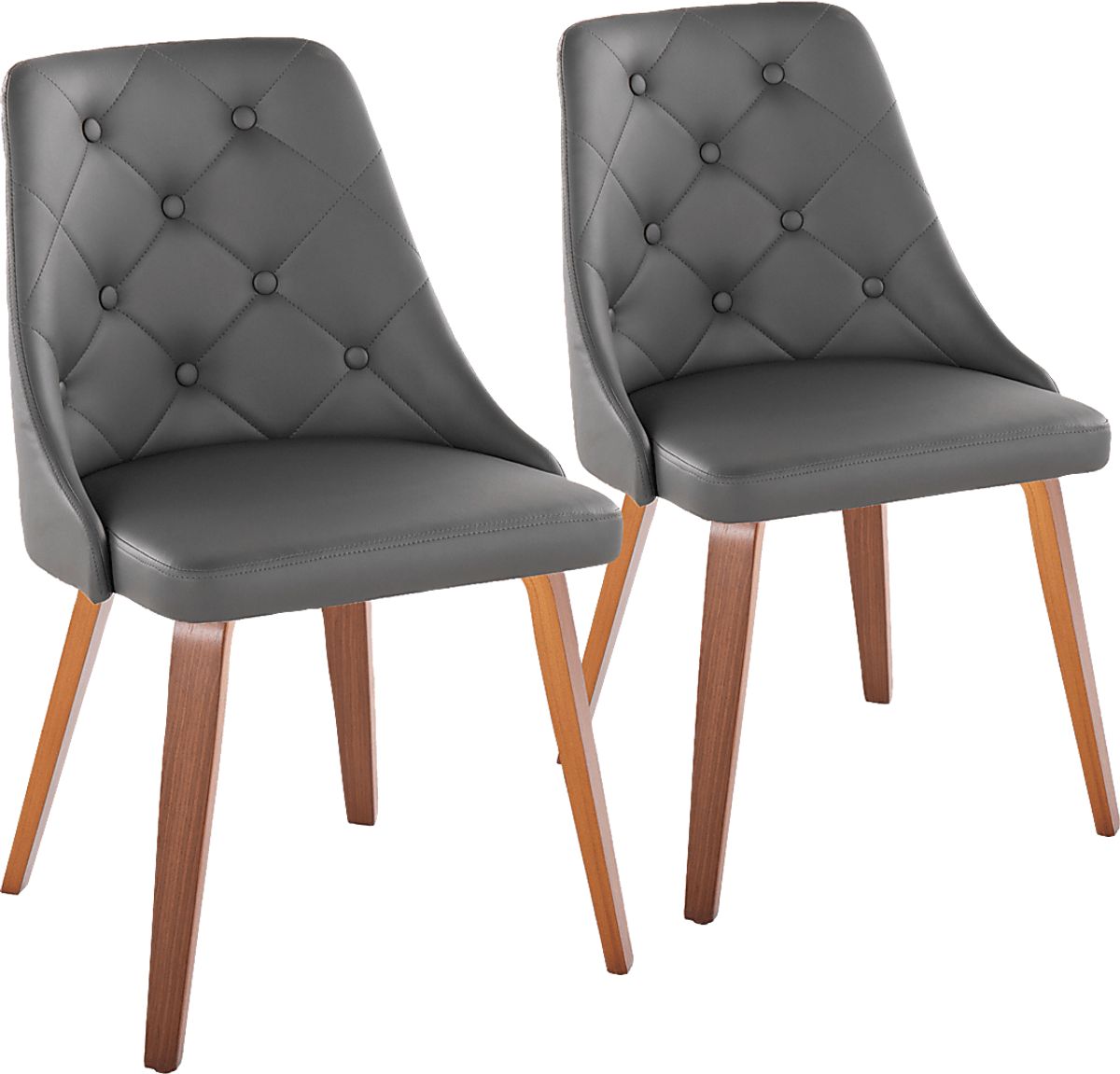 Stanyarne III Gray Polyurethane Fabric Dining Chair, Set Of 2 | Rooms to Go