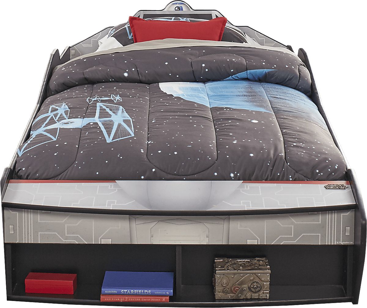 Disney Star Wars X-Wing Black Black,Colors 5 Pc Bookcase Bed | Rooms to Go