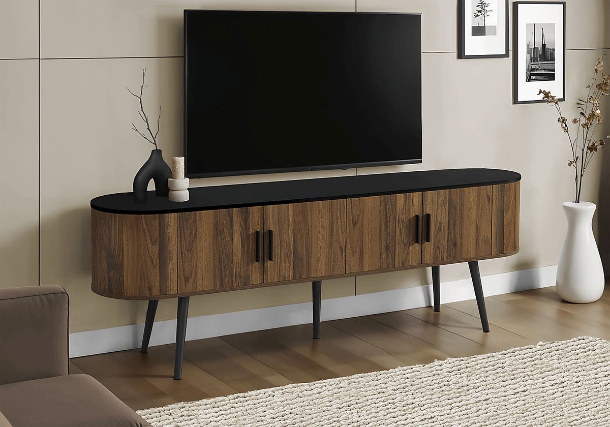 Starair Black,Brown Black,Colors,Dark Wood 71" Console | Rooms to Go