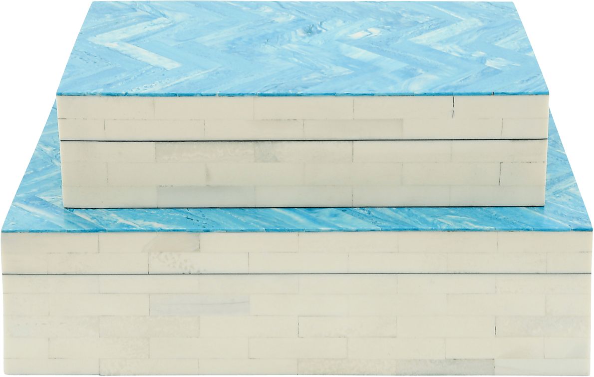 Starbrook Blue Decorative Box, Set of 2 - Rooms To Go