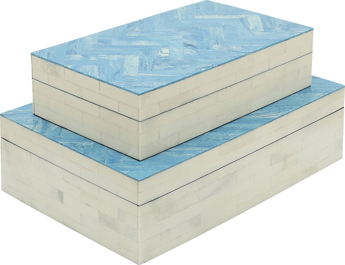 Starbrook Blue Decorative Box, Set of 2 - Rooms To Go
