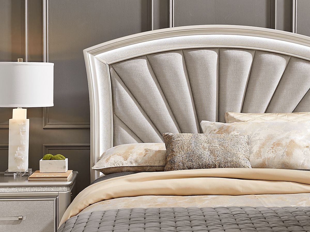 Starlet Lane 5 Pc Silver Gray King Bedroom Set With 3 Pc King Bed ...