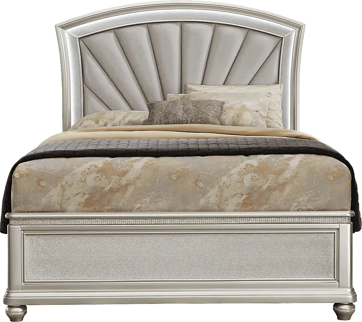 Starlet Lane 5 Pc Silver Gray King Bedroom Set With 3 Pc King Bed ...