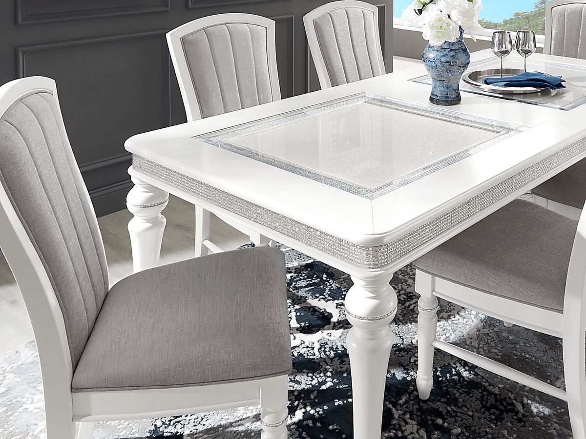 Starlet Lane 5 Pc White Colors,White Dining Room Set With Dining Table ...