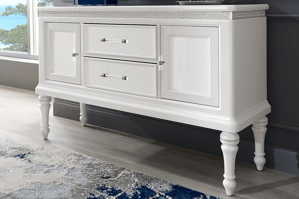 Starlet Lane White Colors,White Server | Rooms to Go