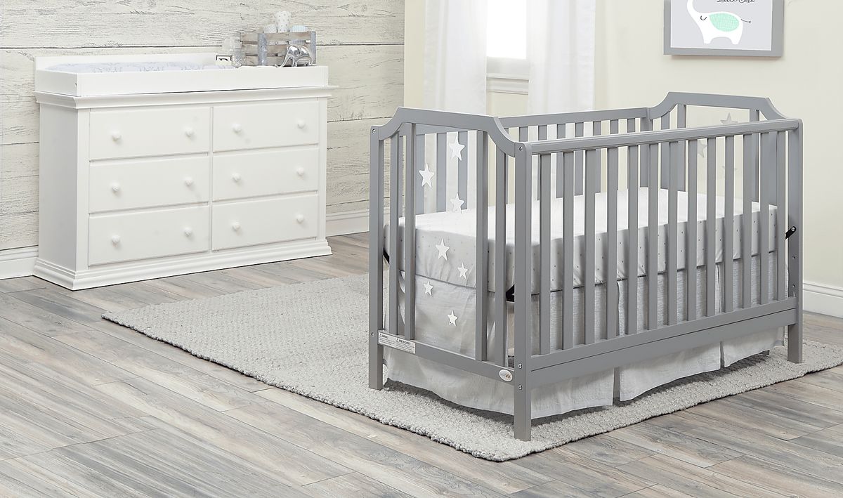 Starry Grove Light Gray Crib | Rooms to Go