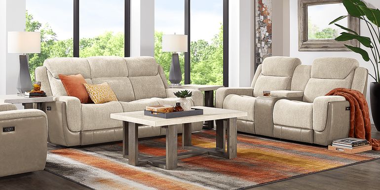 Beige Living Room Furniture Sets (Sofa & Loveseat)﻿