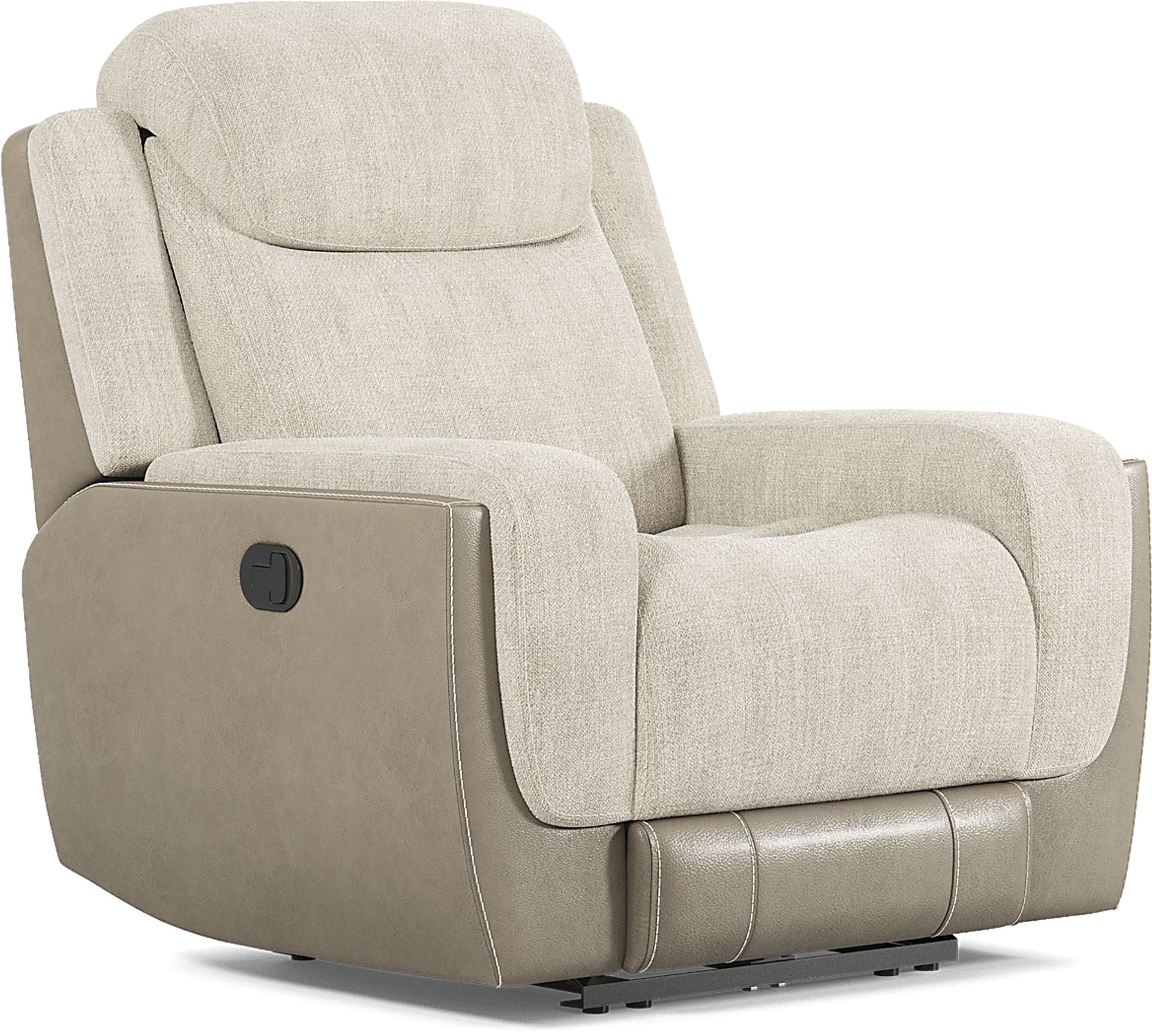 State Street Beige Chenille Fabric Recliner | Rooms to Go
