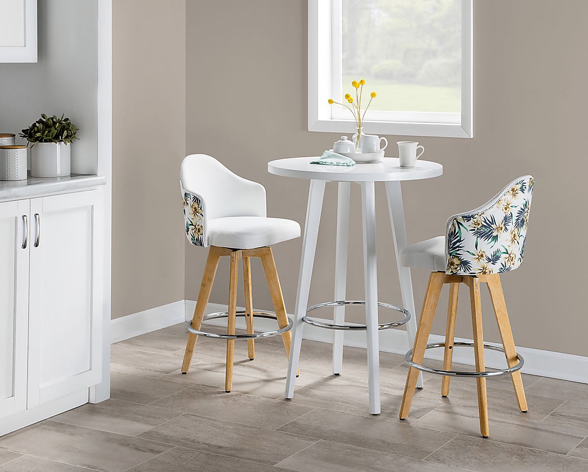 Stenele Chrome,White Colors,Metal,White Counter Height Dining Table ...