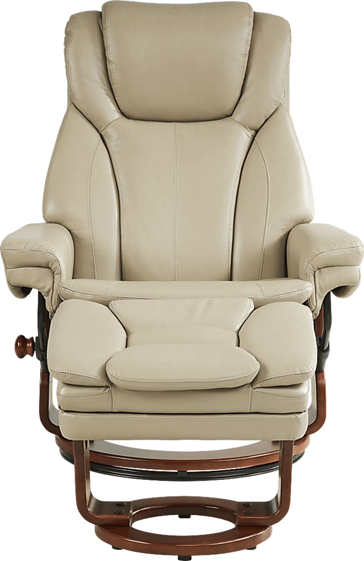 Stewart Place Beige Leather Recliner | Rooms to Go