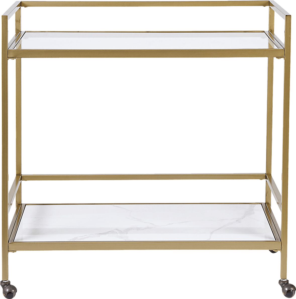 Stillings Gold Bar Cart - Rooms To Go