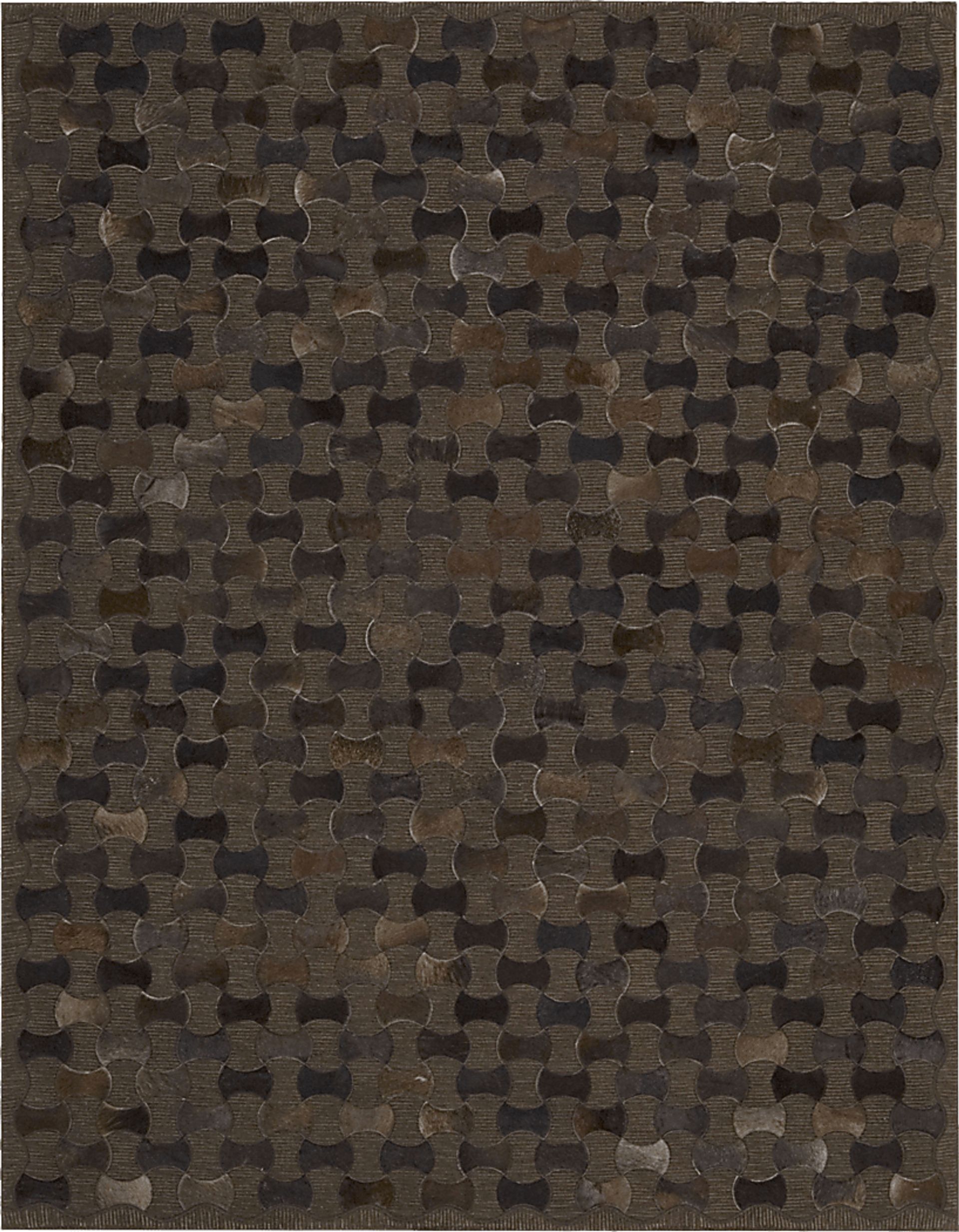 Stillwater Cave Brown Cotton Fabric Rug | Rooms to Go