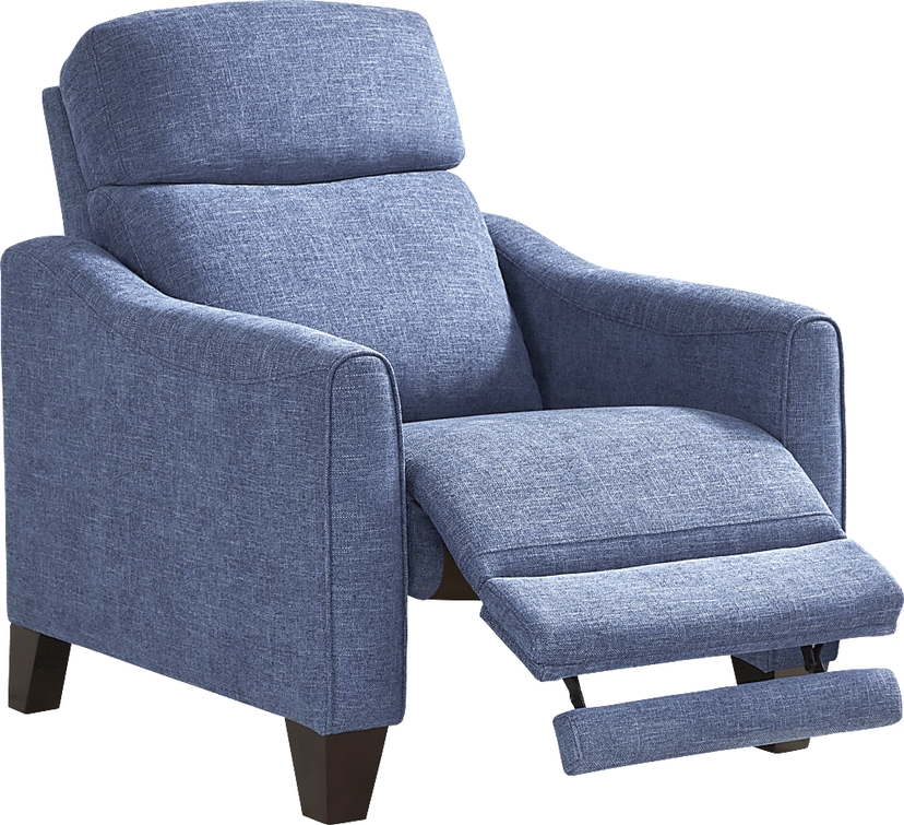 Stonecrest 2 Pc Indigo Blue Chenille Fabric Living Room Set With Dual ...