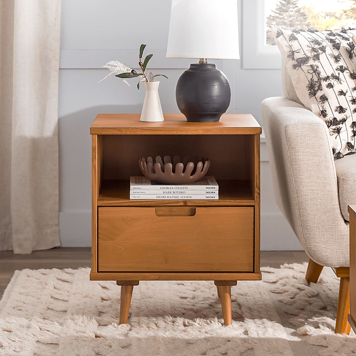 Stonesale Caramel Light Wood End Table | Rooms to Go