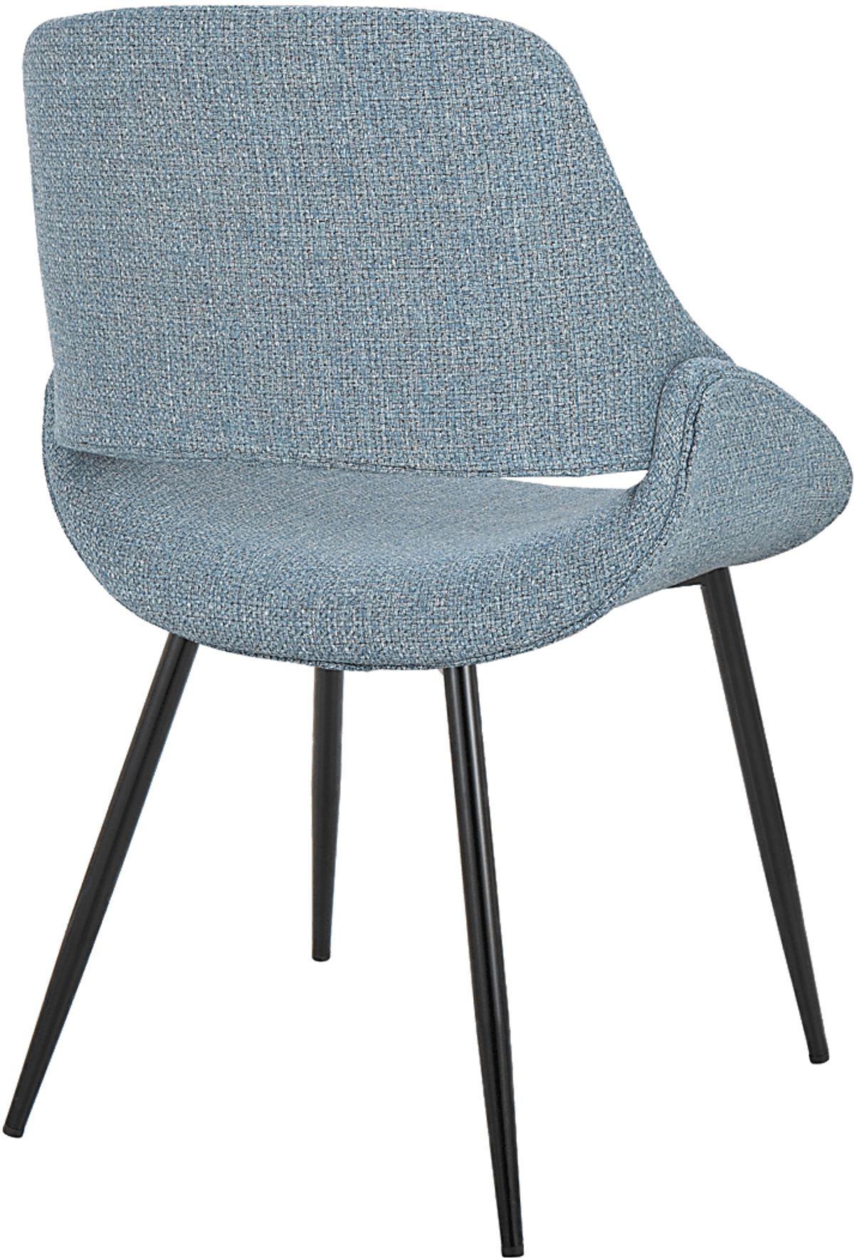 Stroble I Blue Colors Polyester Fabric Side Chair, Set Of 2 | Rooms to Go