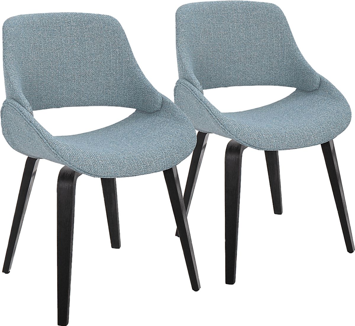 Stroble III Blue Colors Polyester Fabric Side Chair, Set Of 2 | Rooms to Go