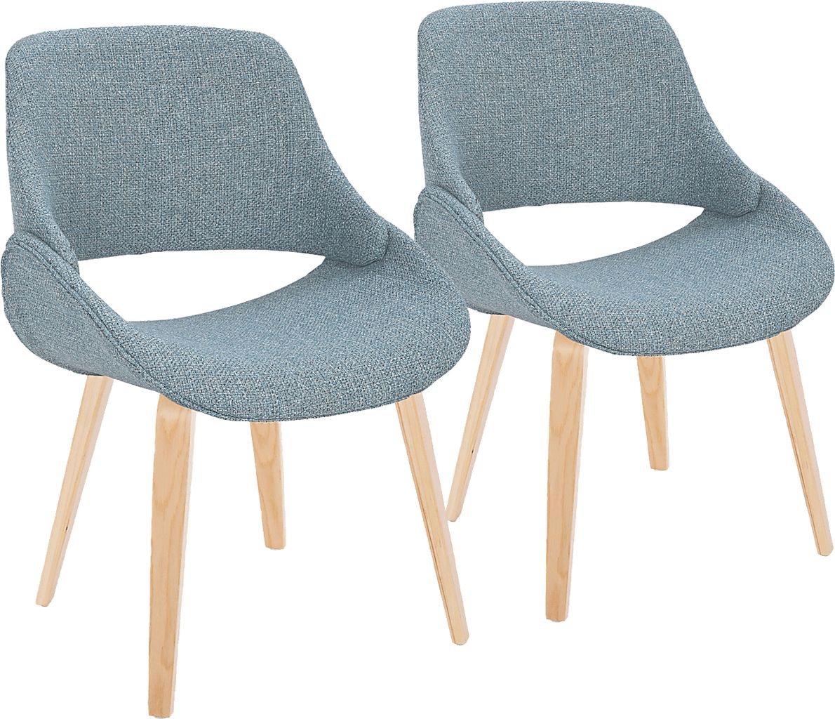 Stroble IV Blue Colors Polyester Fabric Side Chair, Set Of 2 - Rooms To Go