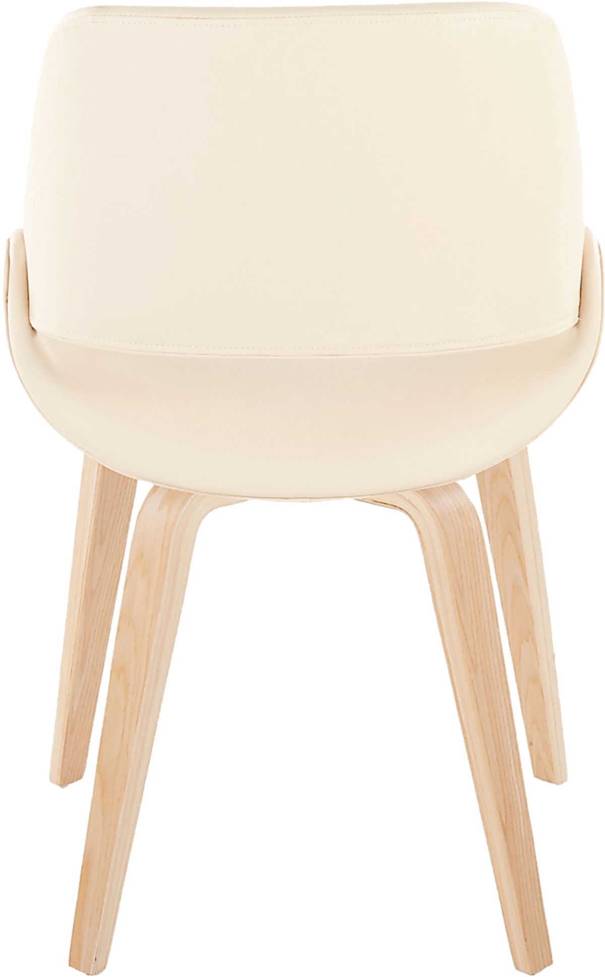 Stroble IX Cream Colors,Light Wood,White Polyurethane Fabric Side Chair ...