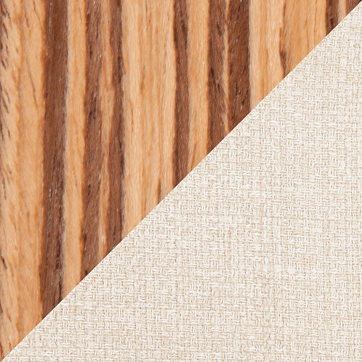 Stroble V Cream Colors,Light Wood,White Polyester Fabric Side Chair ...