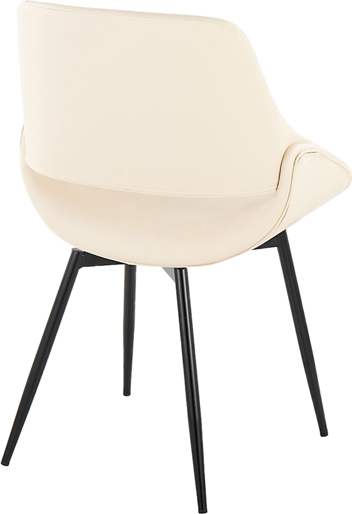 Stroble VI Cream Colors,Light Wood,White Polyurethane Fabric Side Chair ...