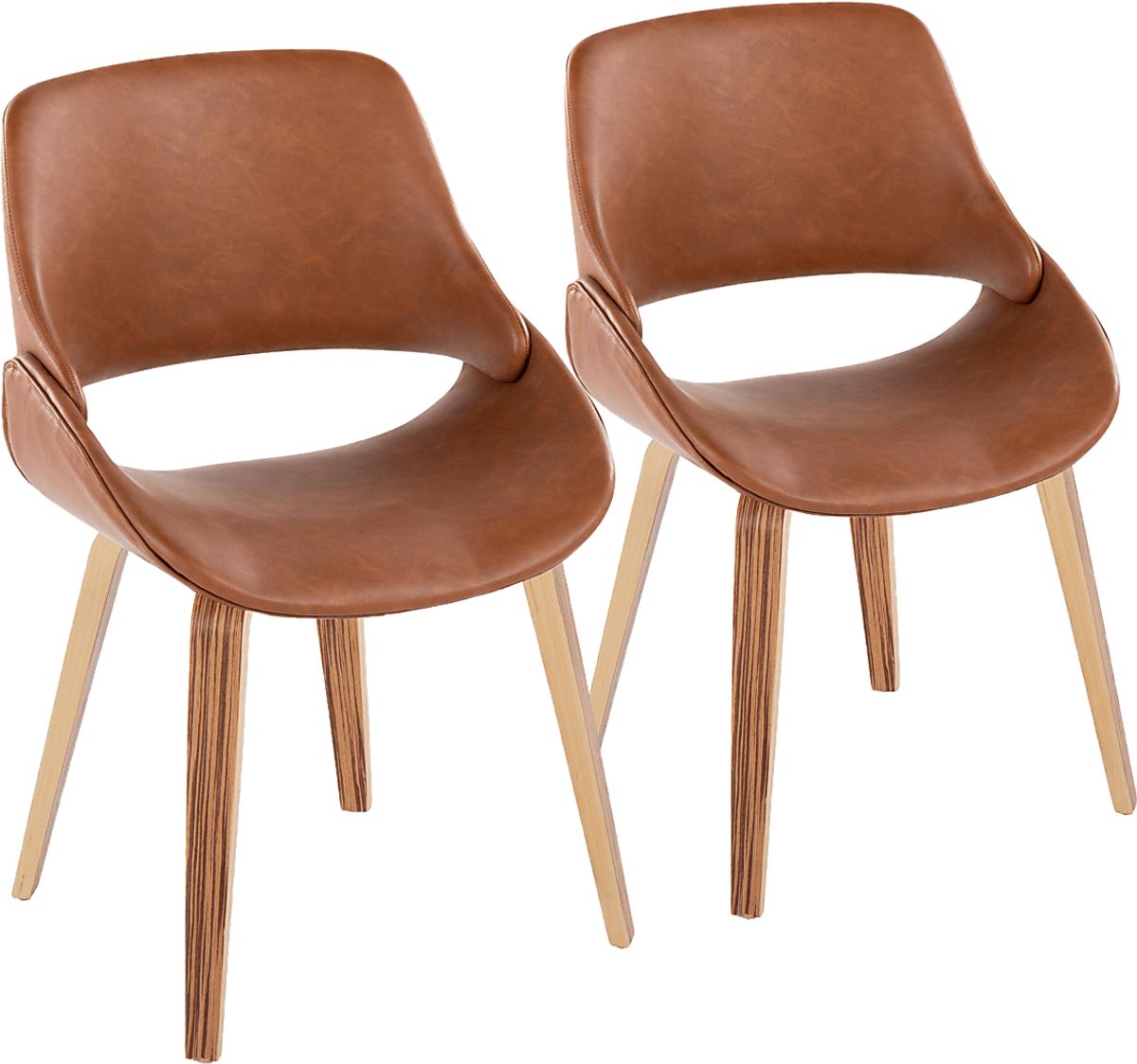 Stroble X Camel Colors Polyurethane Fabric Side Chair, Set Of 2 | Rooms ...
