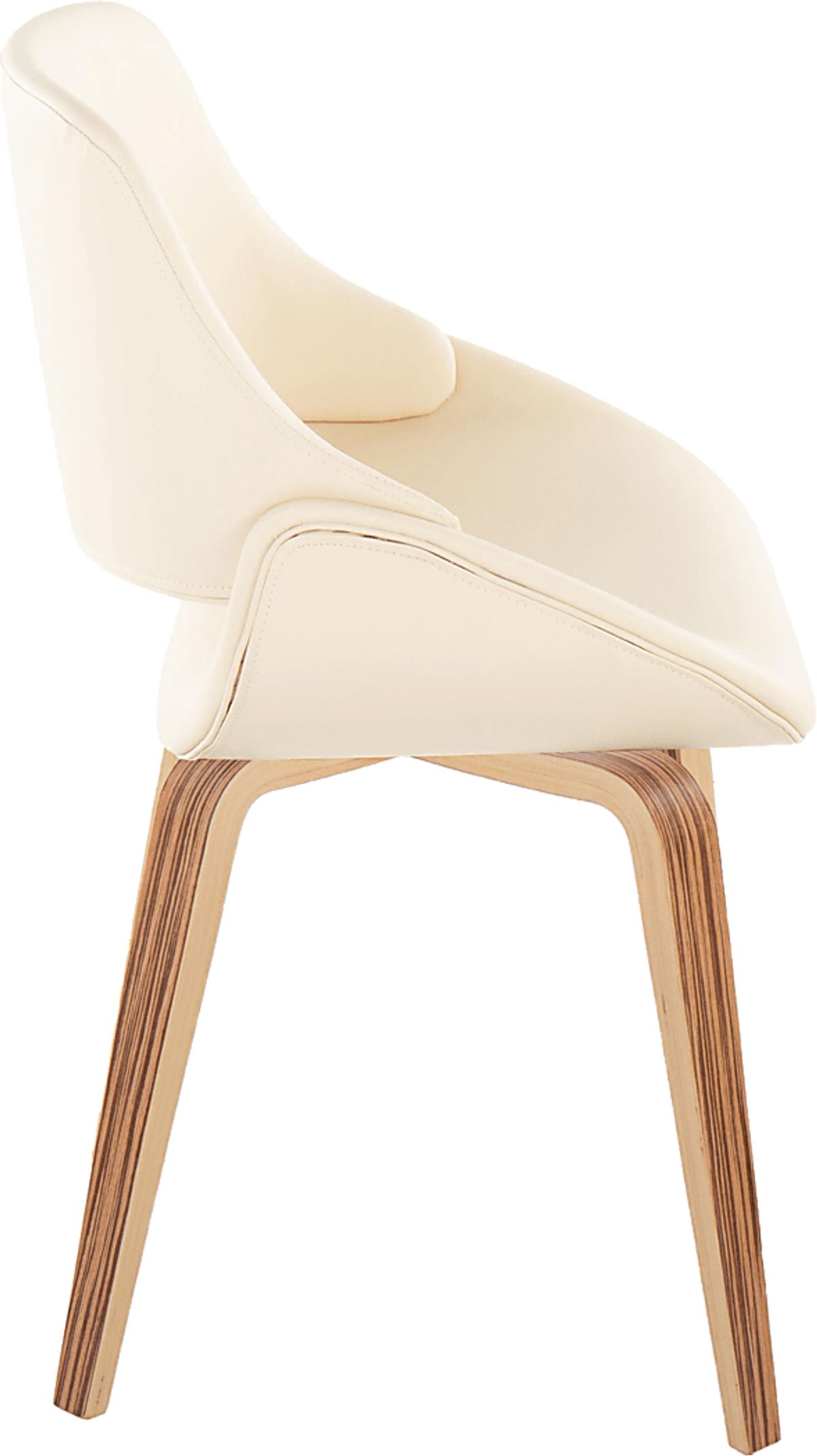 Stroble X Cream Colors,Light Wood,White Polyurethane Fabric Side Chair ...