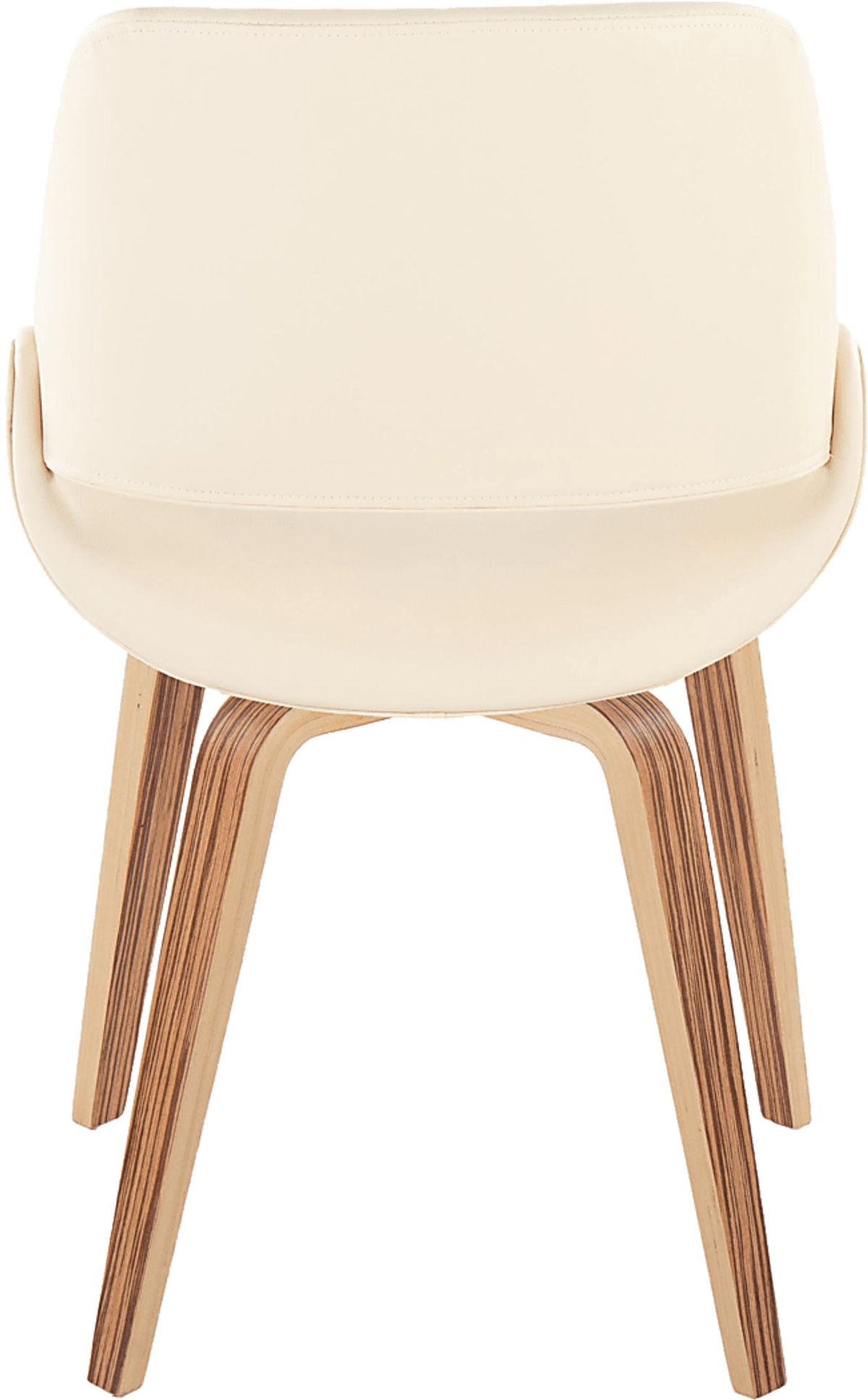 Stroble X Cream Colors,Light Wood,White Polyurethane Fabric Side Chair ...