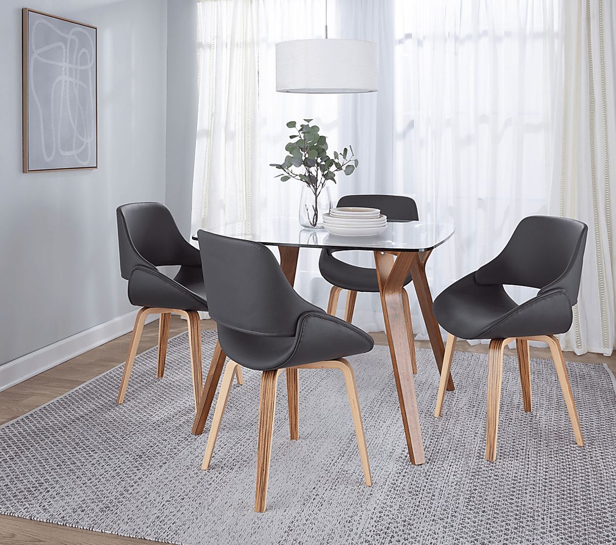 Stroble X Gray Polyurethane Fabric Side Chair, Set Of 2 | Rooms to Go