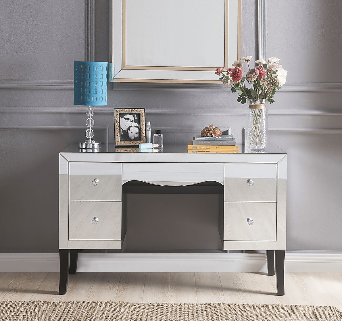 Stroden Silver Desk - Rooms To Go