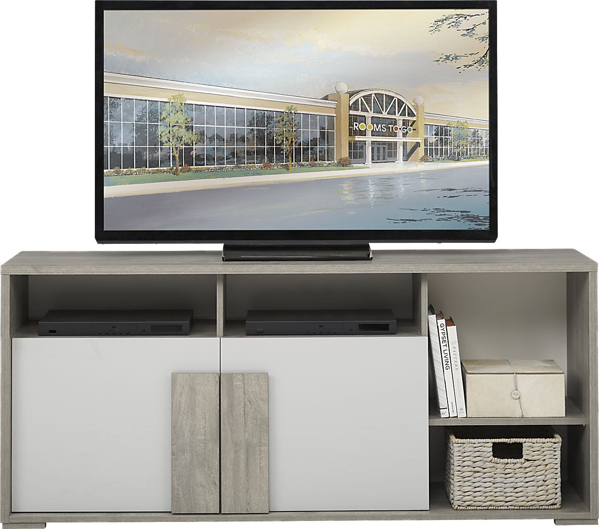 Studio Place Gray 66 in. Console - Rooms To Go