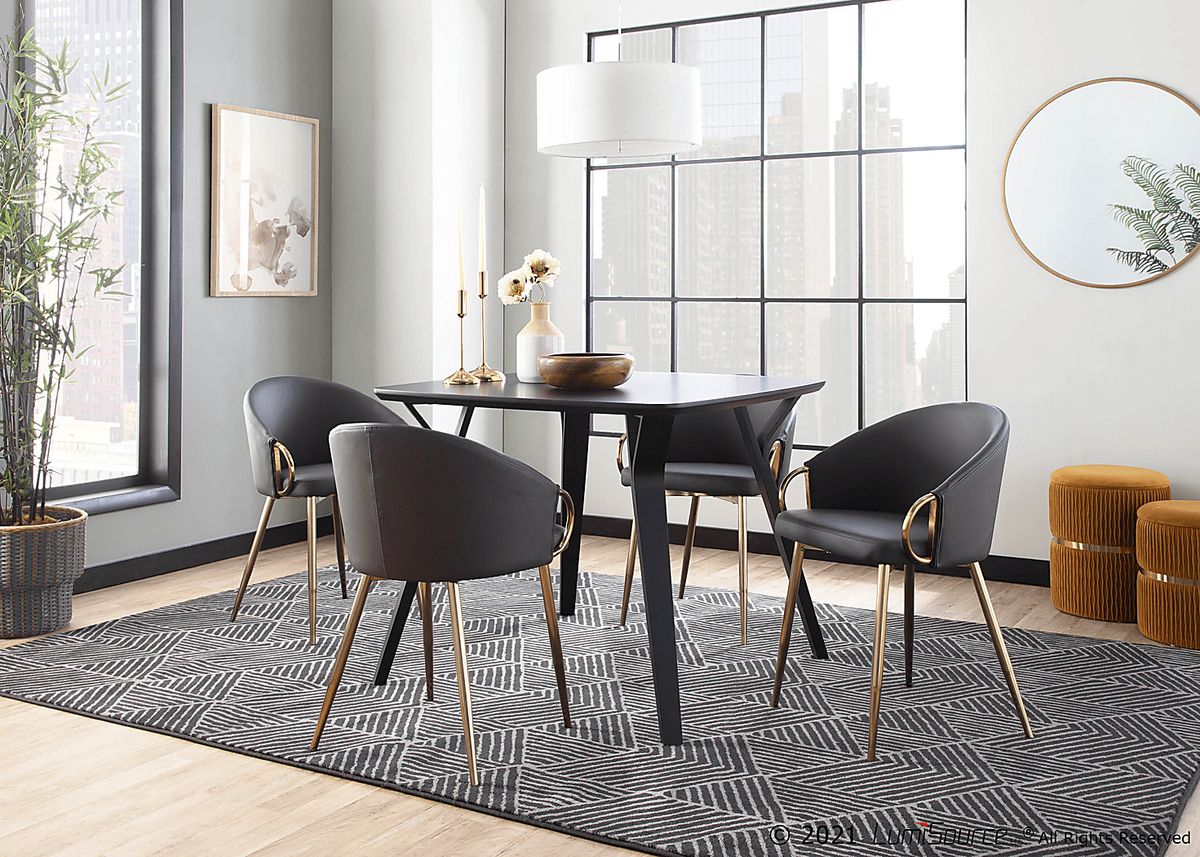 Stumberg I Gray Polyurethane Fabric Dining Chair, Set Of 2 | Rooms to Go