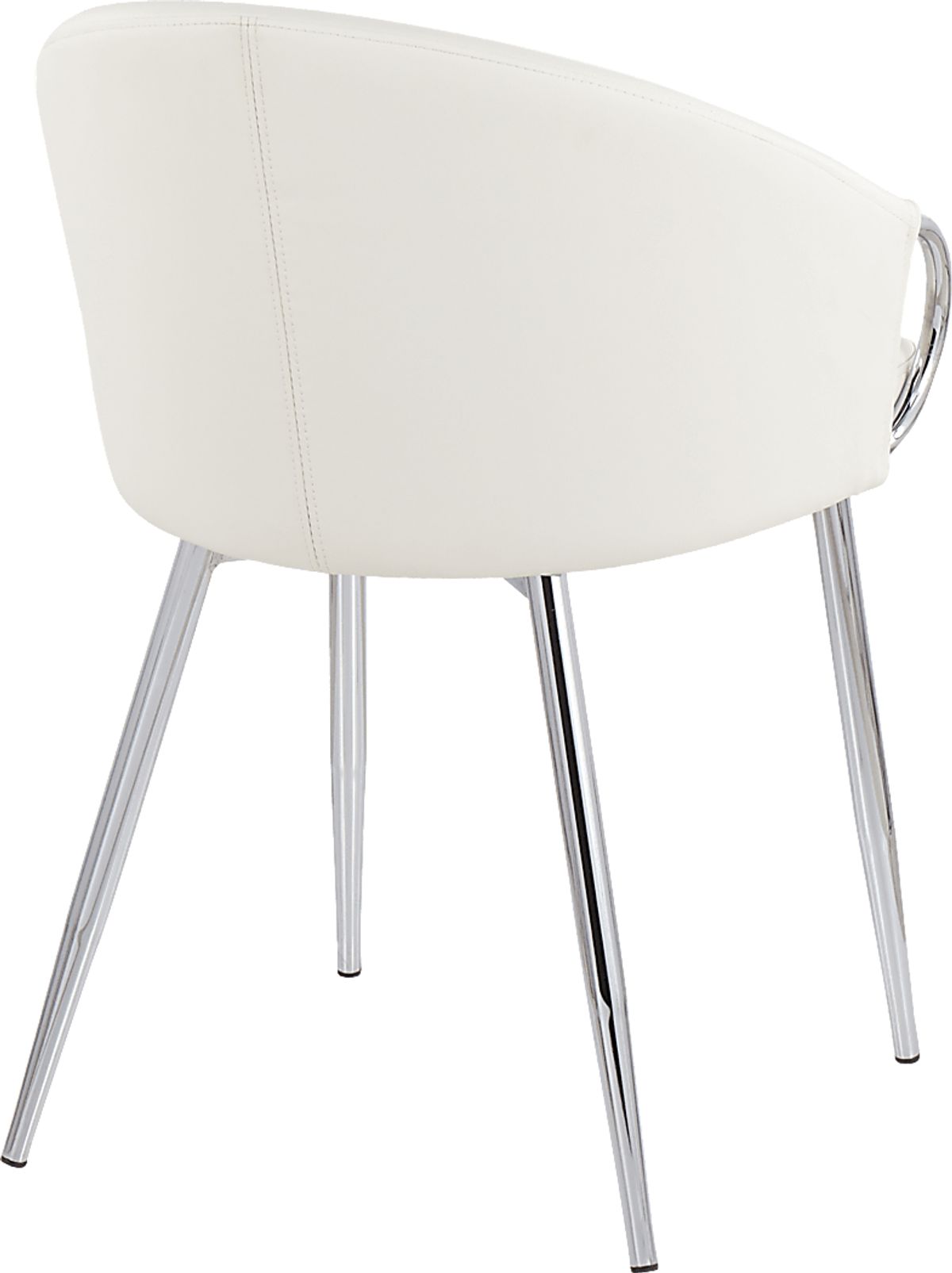 Stumberg II White Colors,White Polyurethane Fabric Dining Chair, Set Of ...