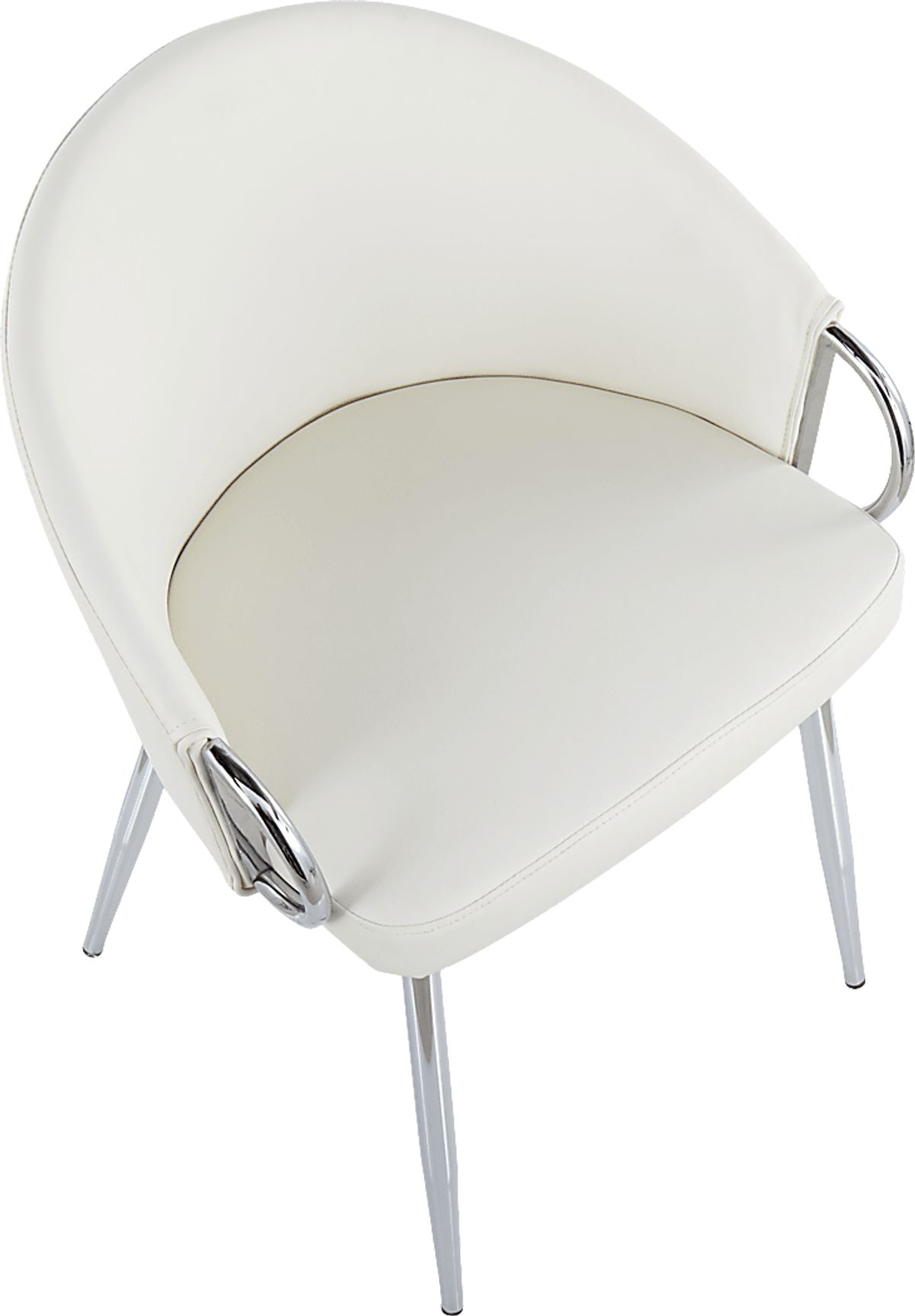 Stumberg II White Colors,White Polyurethane Fabric Dining Chair, Set Of ...