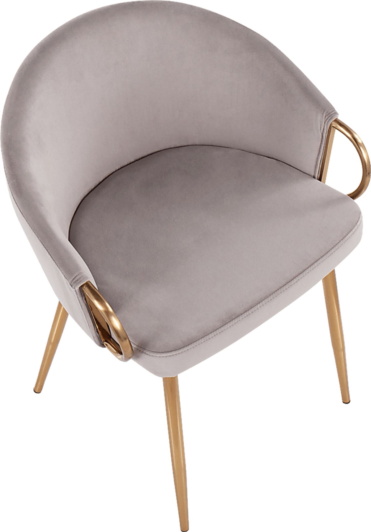 Stumberg III Gray Velvet Plush Dining Chair, Set Of 2 | Rooms to Go